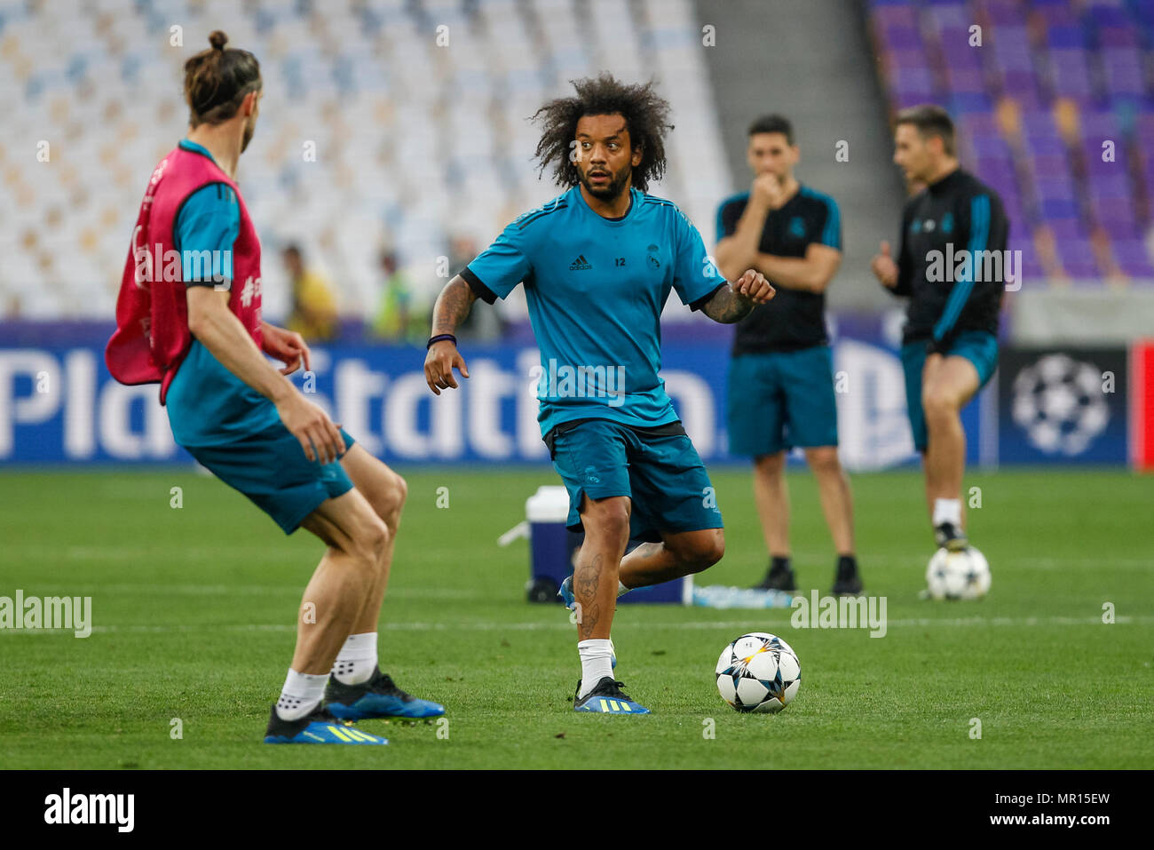 Marcelo of Real Madrid during Real Madrid training, prior to the UEFA ...