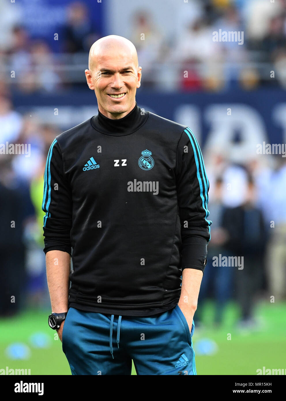 25 May 2018, Ukraine, Kiev: Football, Real Madrid training: Coach ...