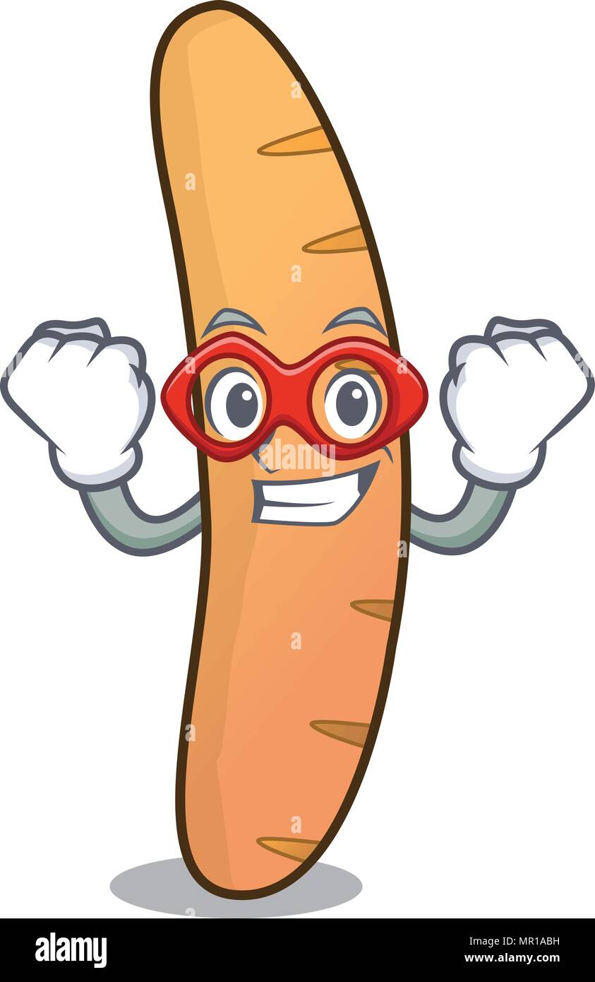 Super hero baguette character cartoon style Stock Vector Image & Art ...