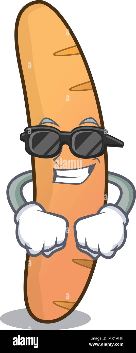 Super cool baguette character cartoon style Stock Vector Image & Art ...