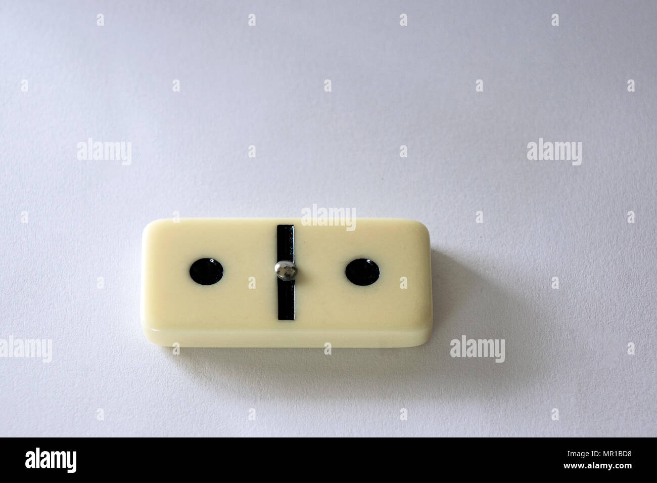 domino isolated white background one game piece Stock Photo - Alamy