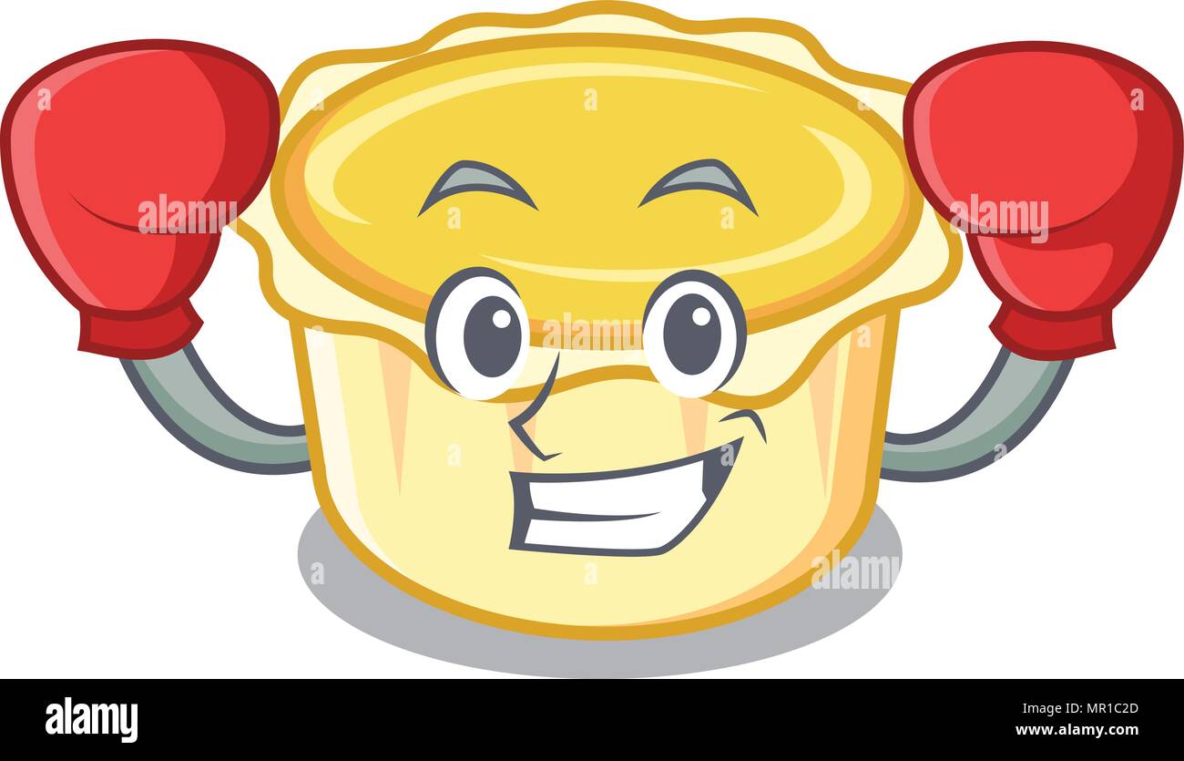 Boxing egg tart character cartoon Stock Vector Image & Art - Alamy