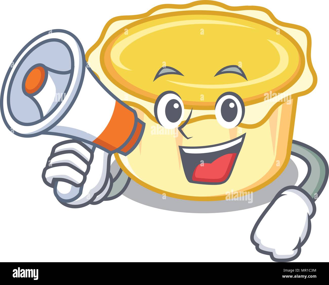 With megaphone egg tart character cartoon Stock Vector Image & Art - Alamy