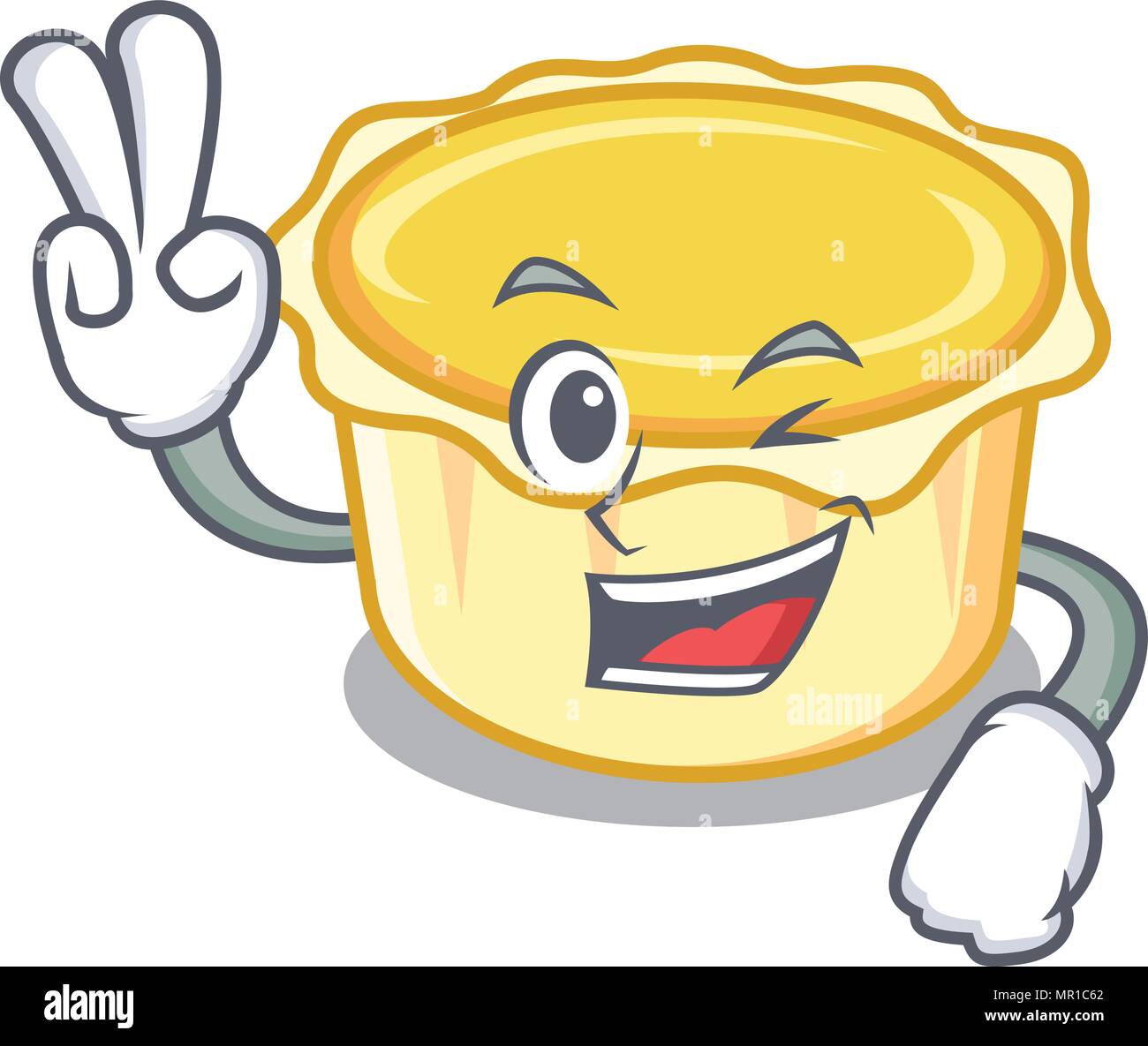 Two finger egg tart character cartoon Stock Vector Image & Art - Alamy