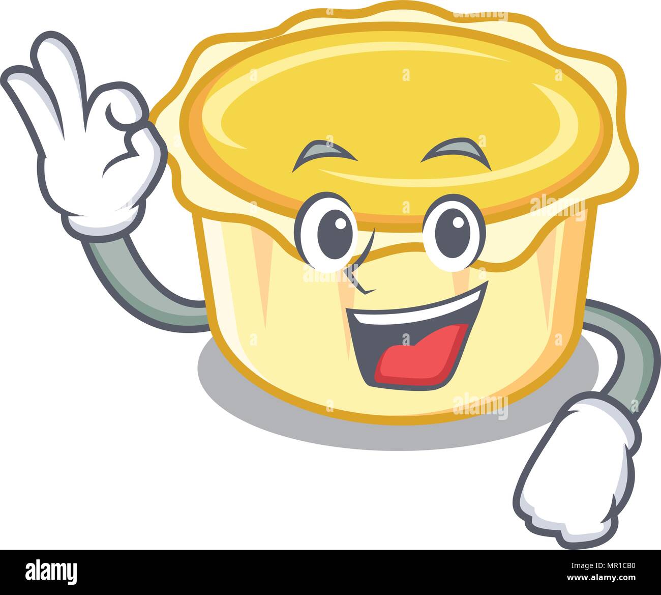 Okay egg tart character cartoon Stock Vector Image & Art - Alamy