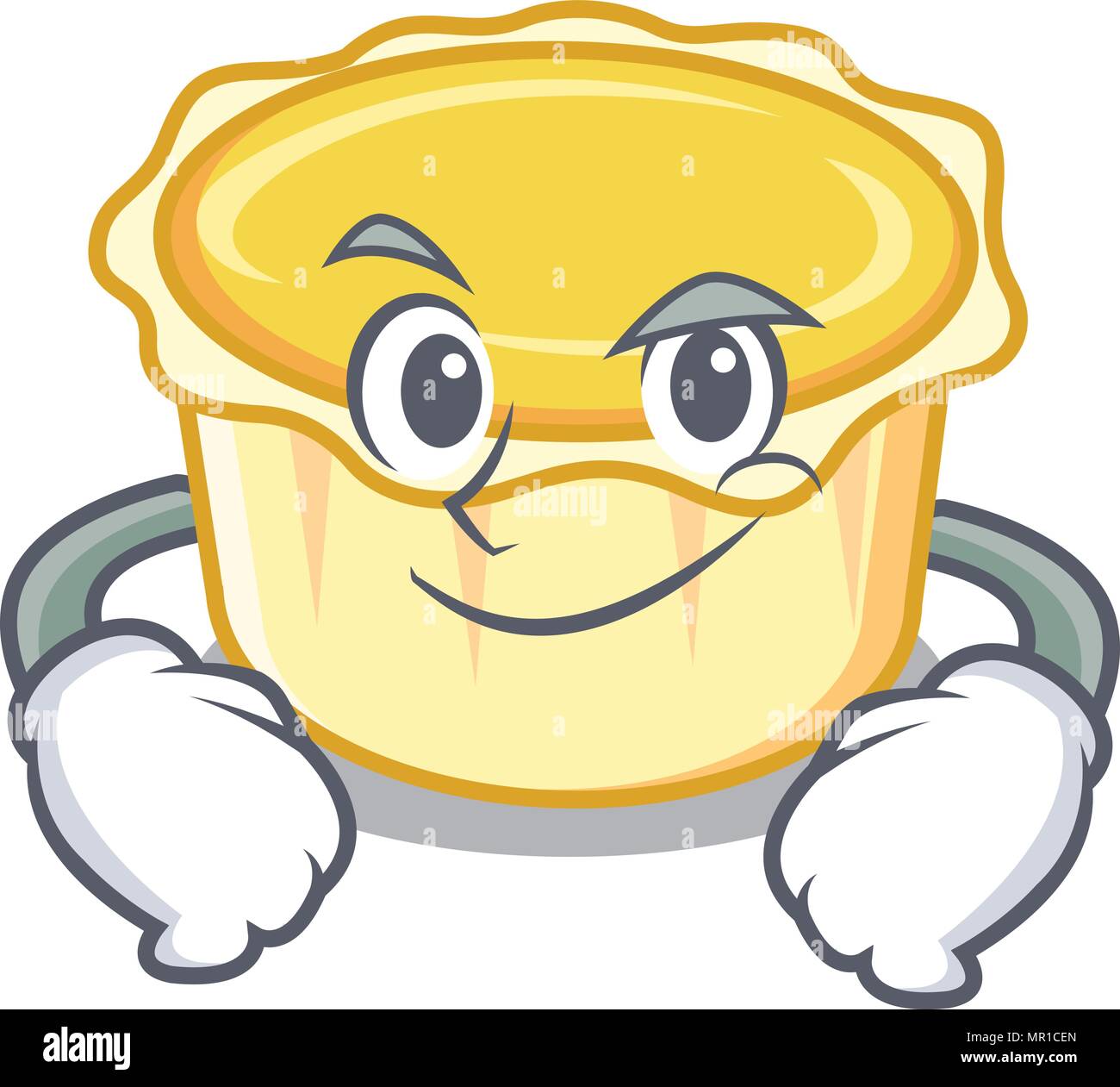Smirking egg tart character cartoon Stock Vector Image & Art - Alamy