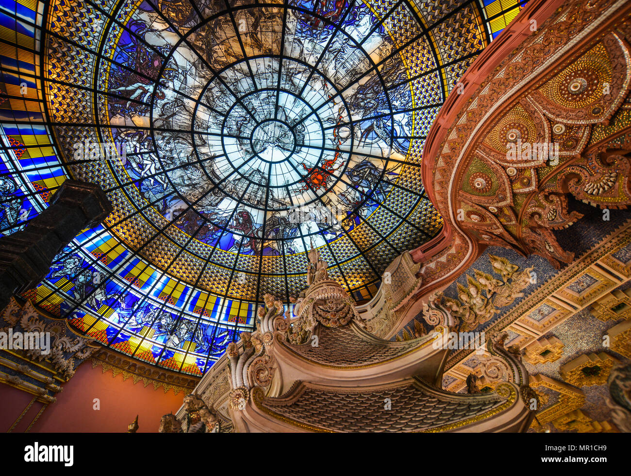 Bangkok, Thailand - Apr 22, 2018. Inside the Erawan Museum in Bangkok ...