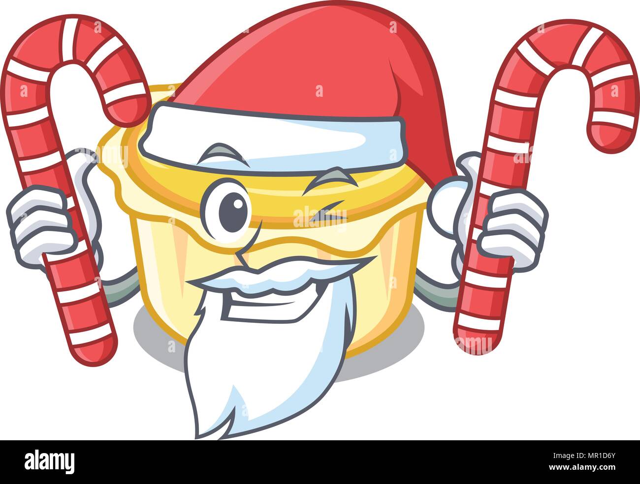 Santa with candy egg tart mascot cartoon Stock Vector Image & Art - Alamy