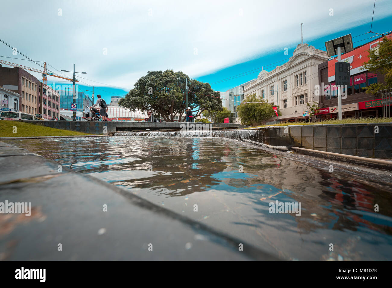 City street of Wellington, NZ Stock Photo - Alamy