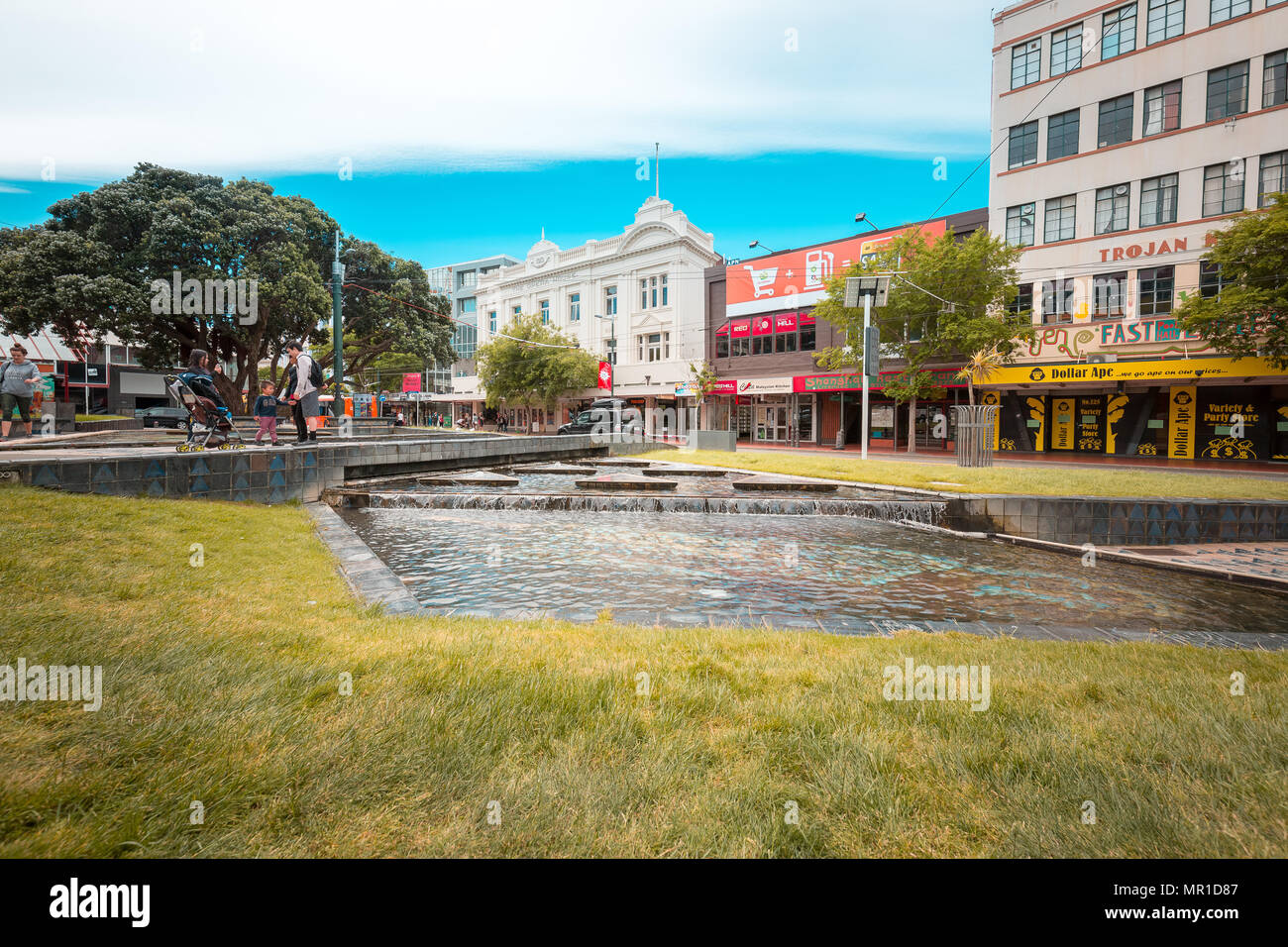 City street of Wellington, NZ Stock Photo - Alamy