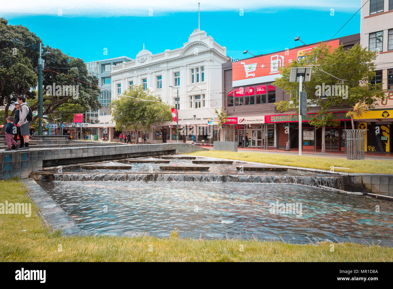 City street of Wellington, NZ Stock Photo - Alamy