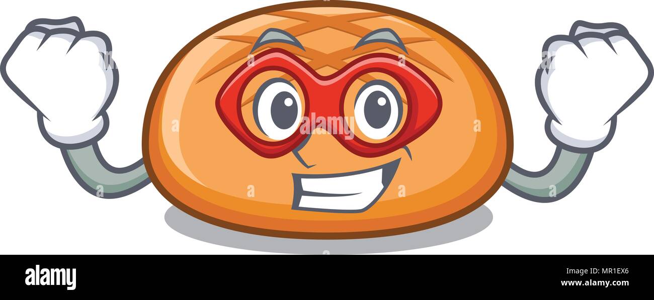Super hero hamburger bun character cartoon Stock Vector Image & Art - Alamy