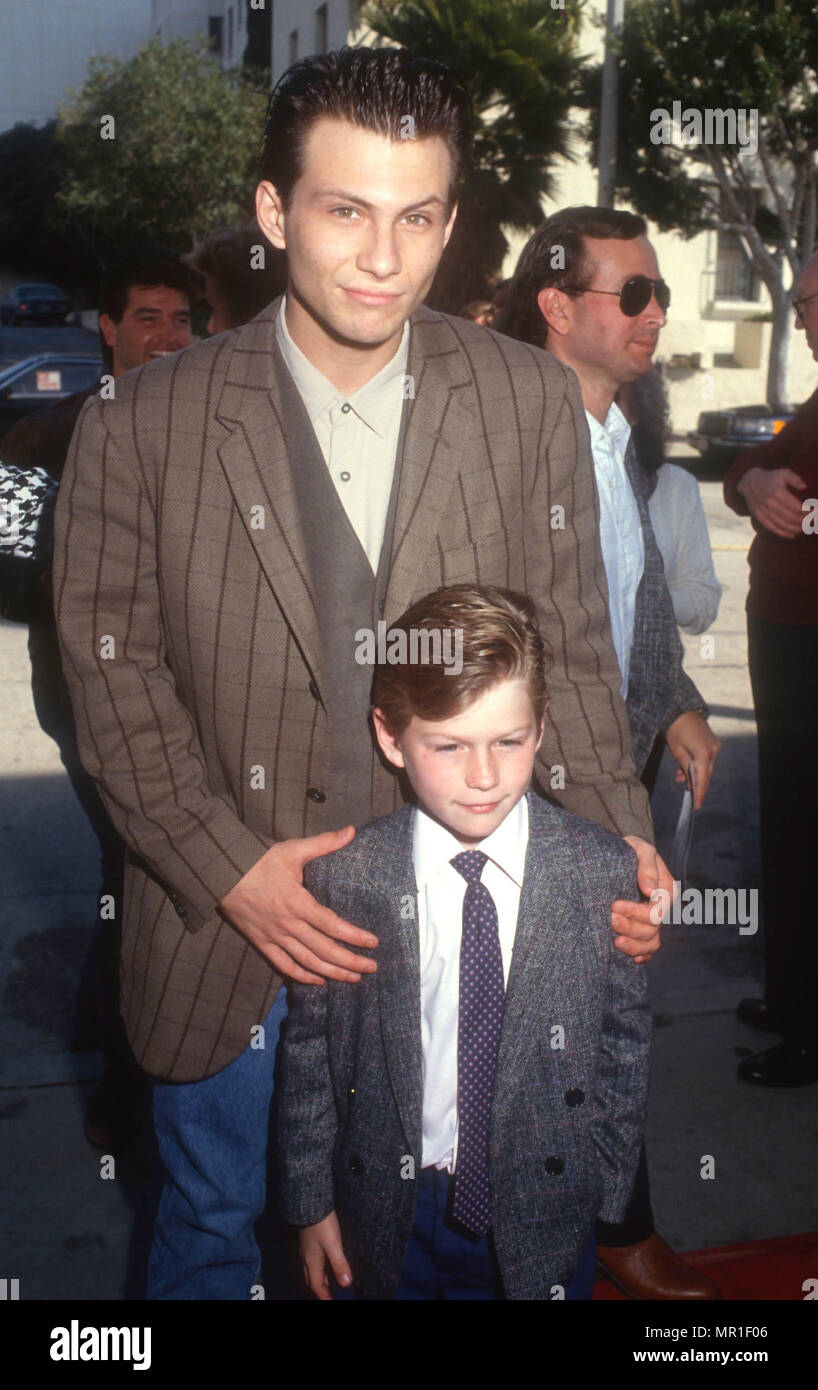 WESTWOOD, CA - MARCH 9: (L-R) Actor Christian Slater and brother actor ...