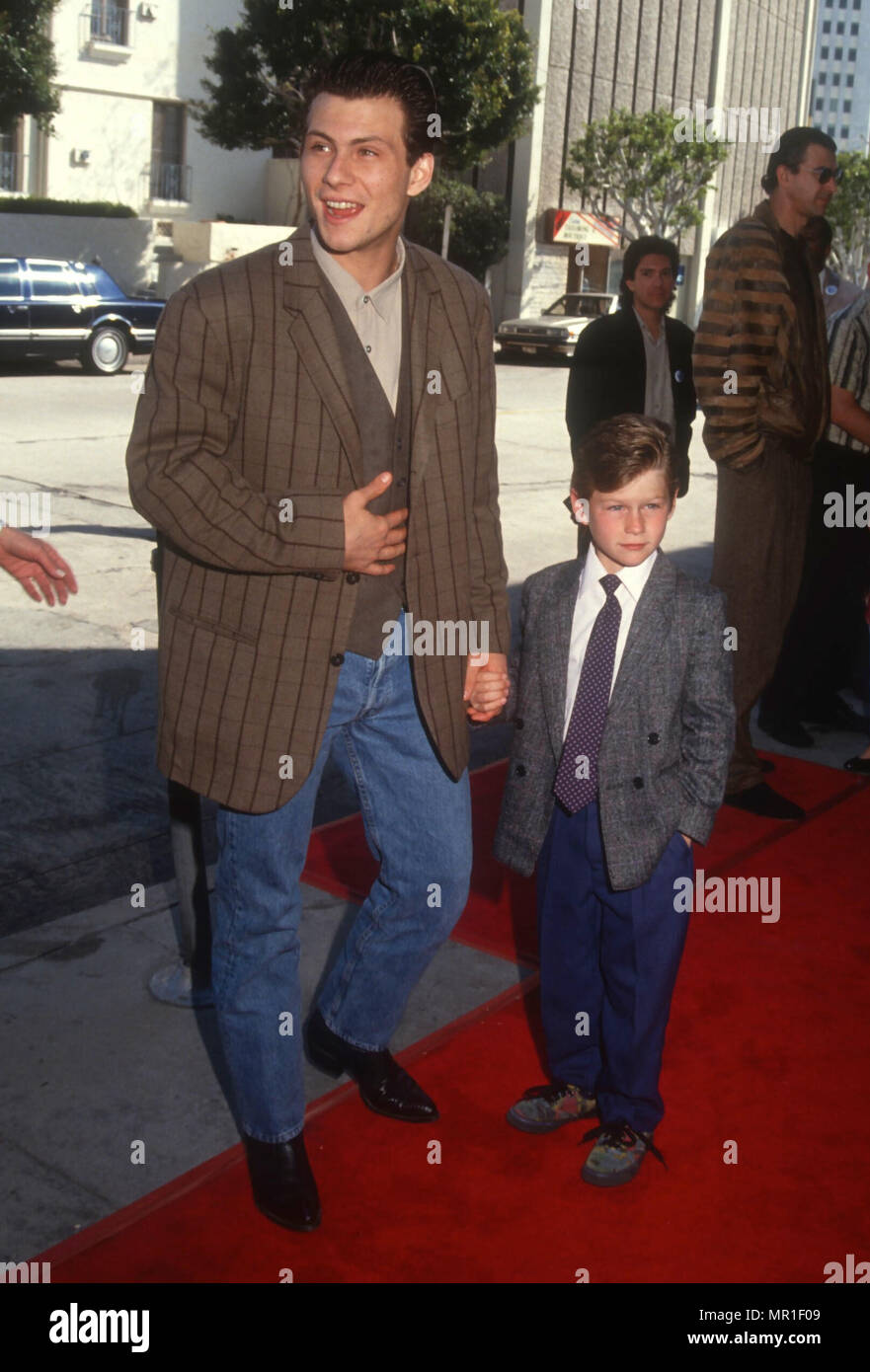 WESTWOOD, CA - MARCH 9: (L-R) Actor Christian Slater and brother actor ...