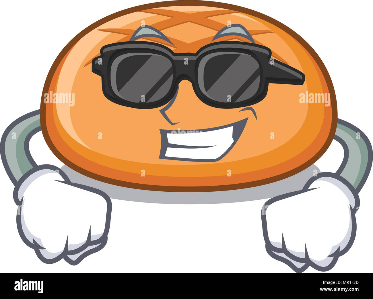 Super cool hamburger bun character cartoon Stock Vector Image & Art - Alamy