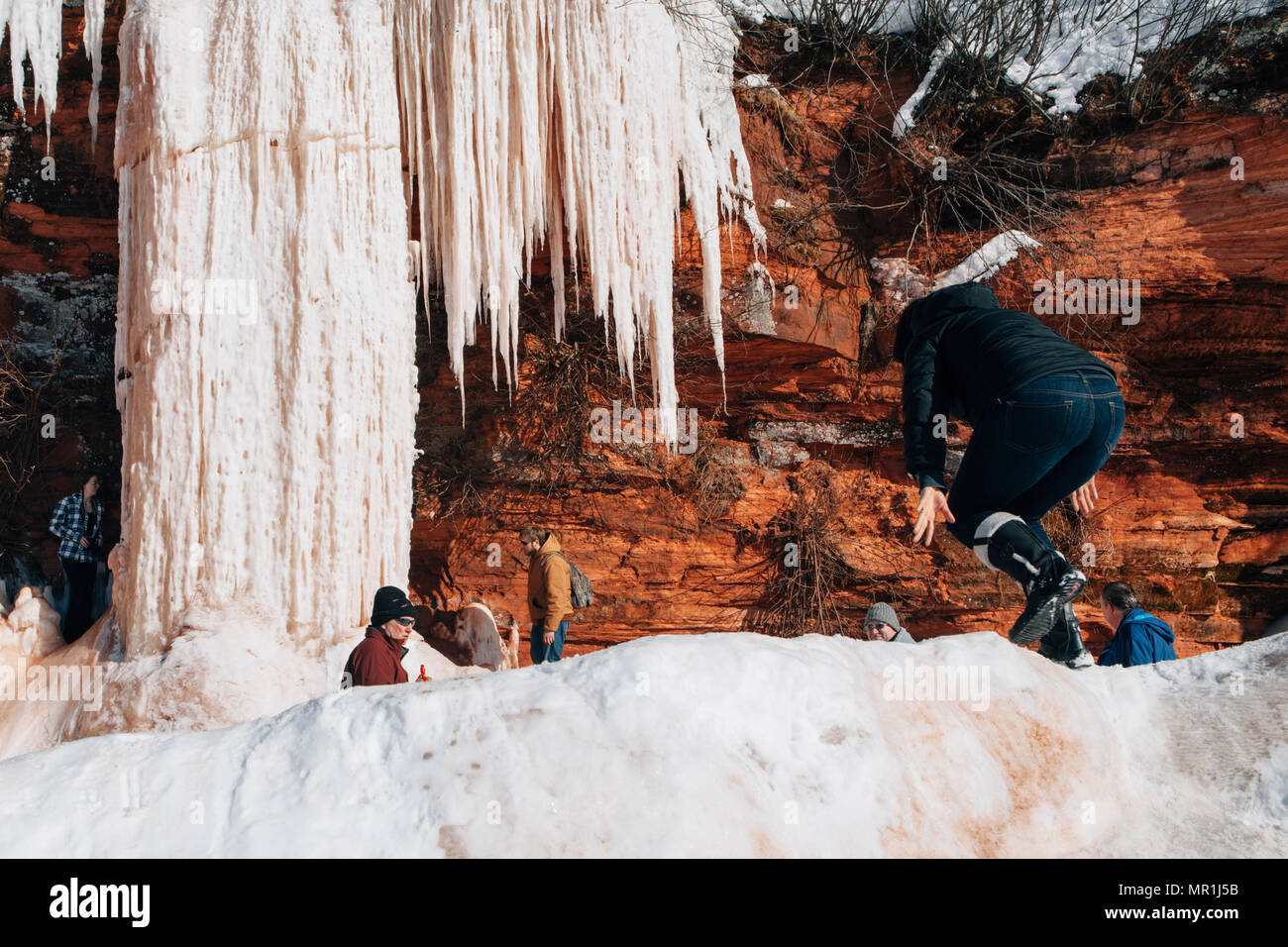 Apostle island and cave and frozen hi-res stock photography and images ...