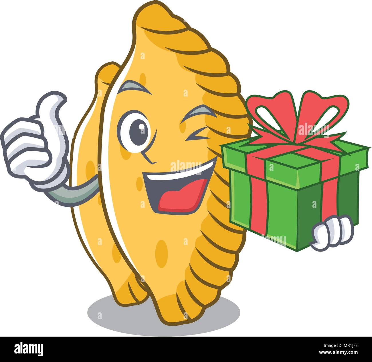 With gift pastel mascot cartoon style Stock Vector Image & Art - Alamy