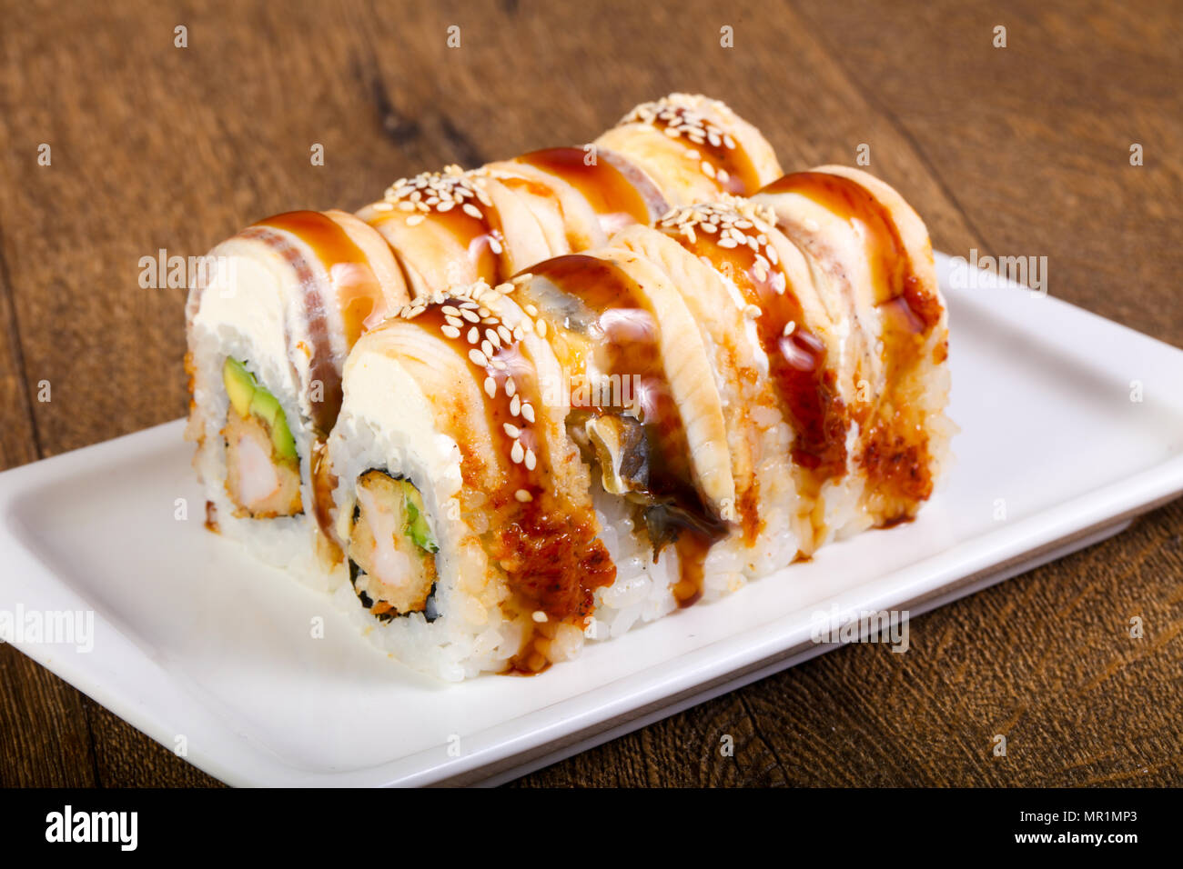 Tradittional Japan Eel roll Stock Photo - Alamy