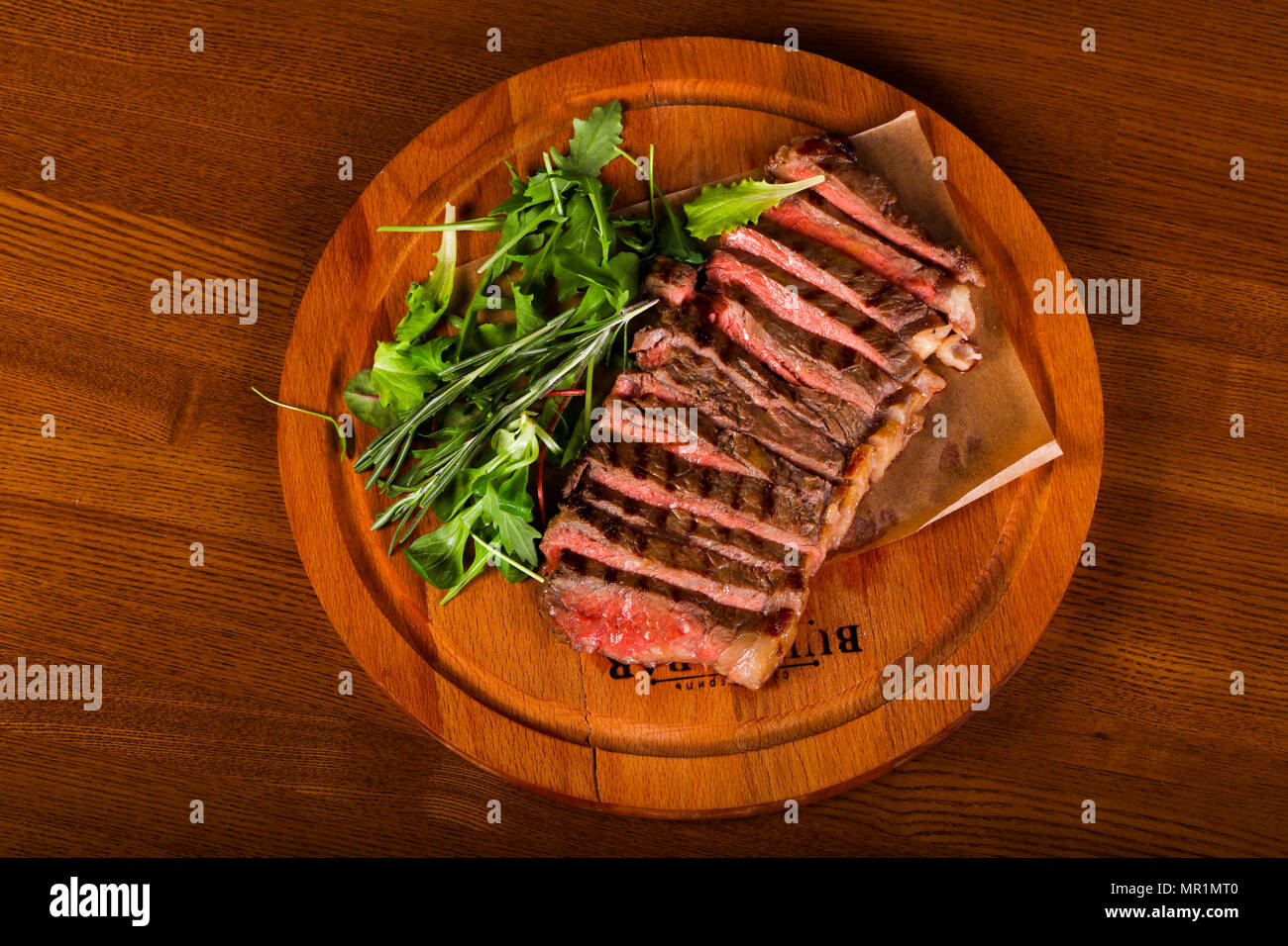 Beef steak with blood Stock Photo - Alamy