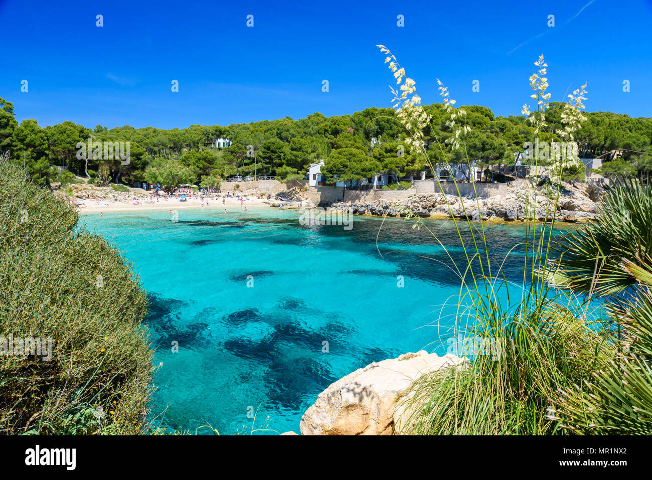 Cala Gat at Ratjada, Mallorca - beautiful beach and coast Stock Photo ...