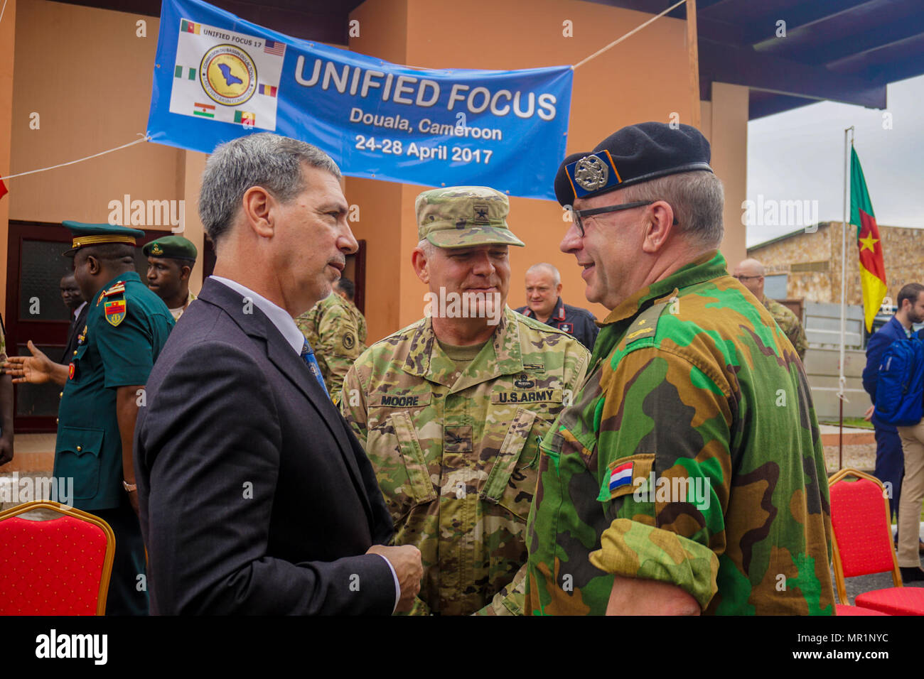Ambassador Michael Hoza, U.S. Ambassador to Cameroon, and U.S. Army ...