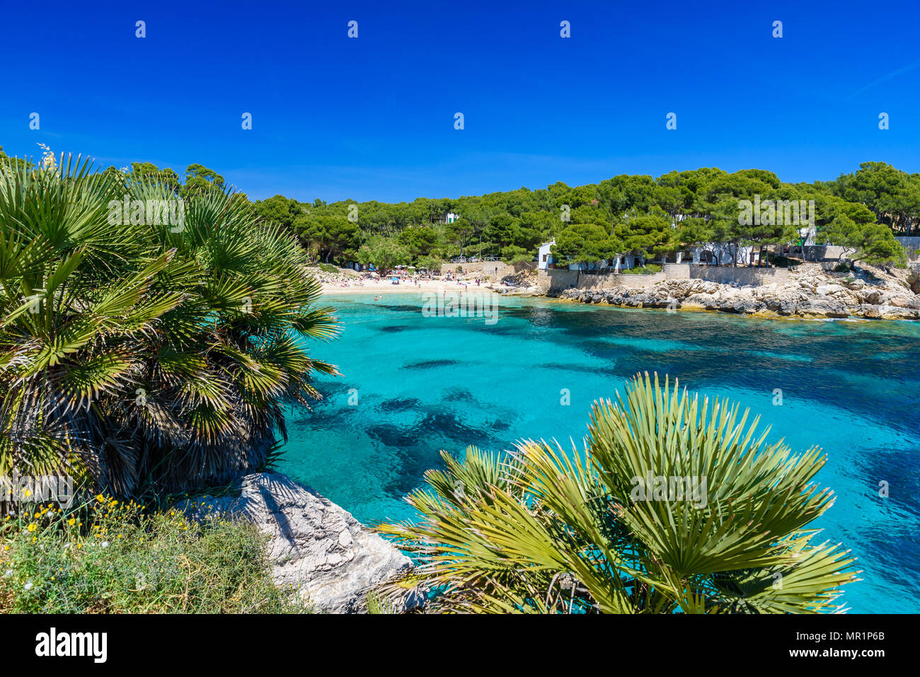 Cala Gat at Ratjada, Mallorca - beautiful beach and coast Stock Photo ...