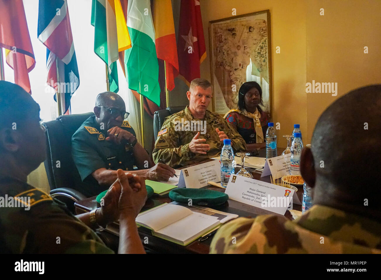 Cameroonian Maj. Gen. Baba Souley, chief of land forces for Cameroon ...