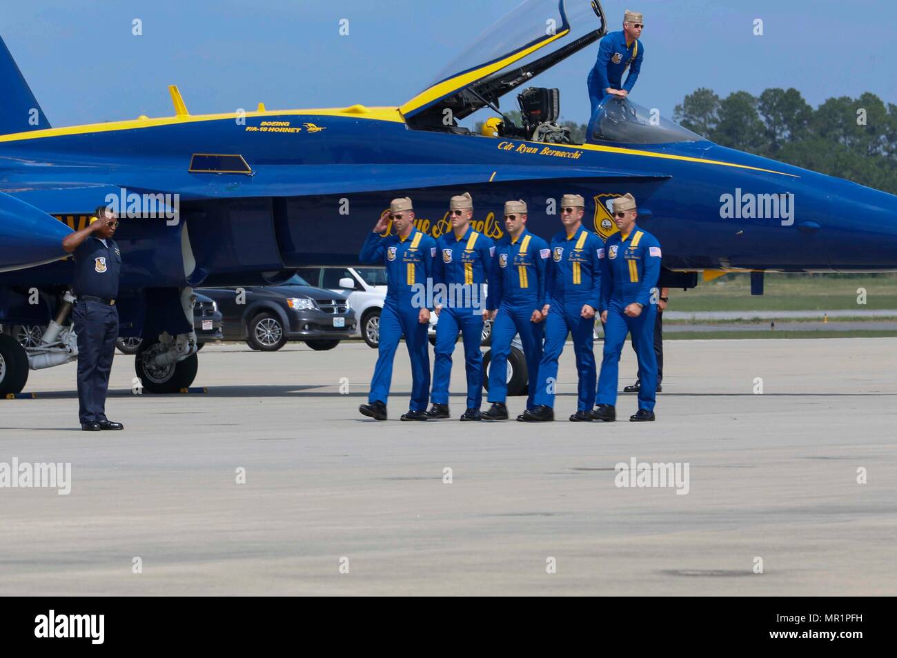 The U.S. Navy Flight Demonstration Squadron, the Blue Angels, prepare ...