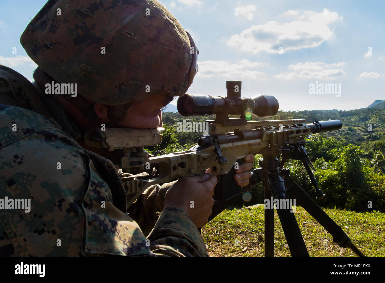 Sgt. Dominique Siu, a scout sniper with Weapons Co., Battalion Landing ...