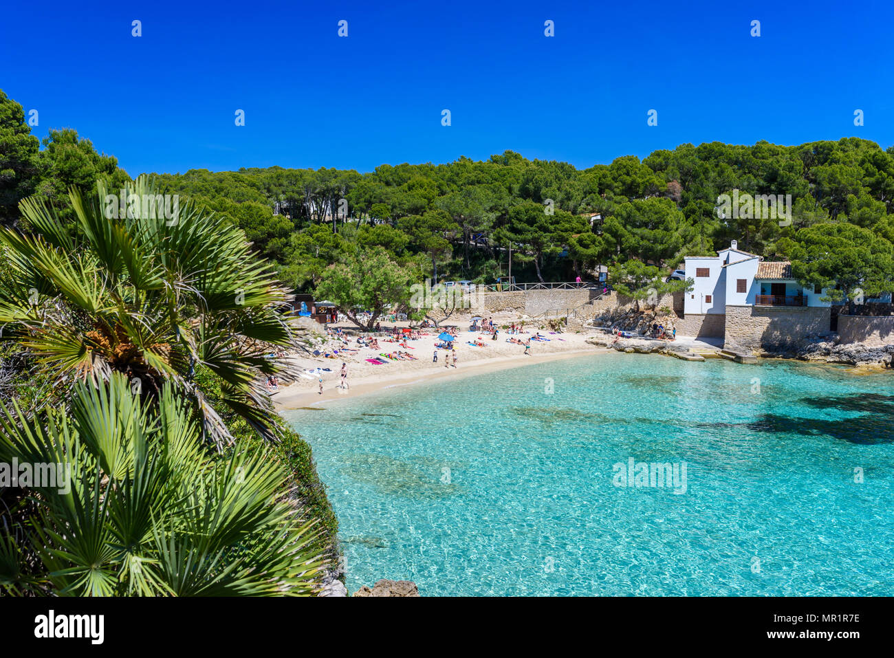 Cala Gat at Ratjada, Mallorca - beautiful beach and coast Stock Photo ...