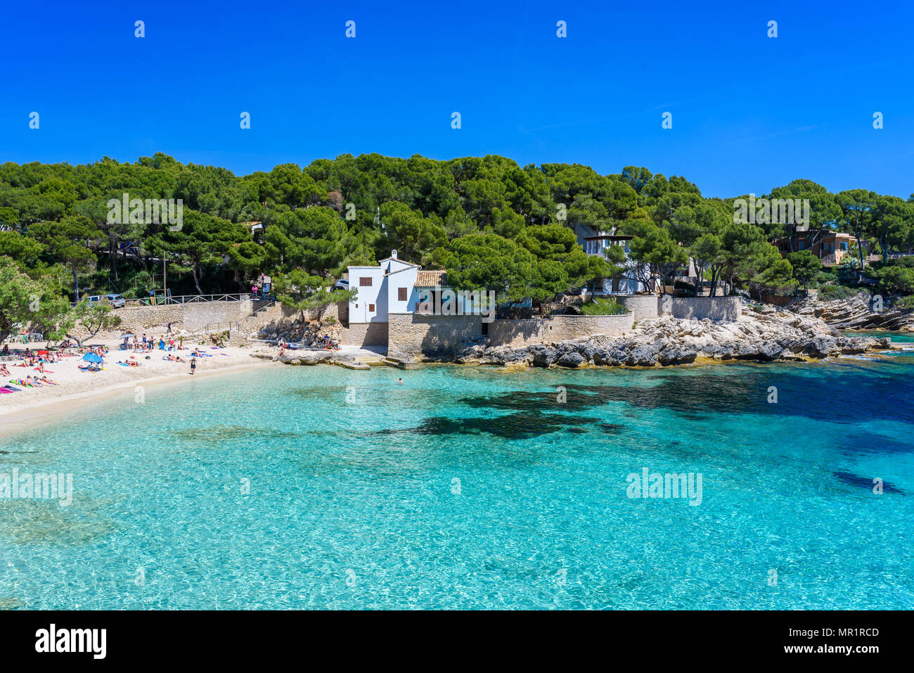 Cala Gat at Ratjada, Mallorca - beautiful beach and coast Stock Photo ...