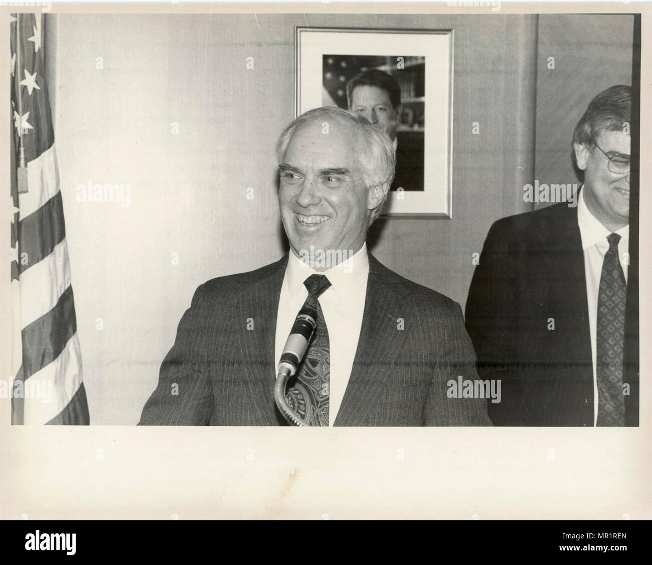 Admin. Atwood presenting general awards - Man speaking at microphone ...