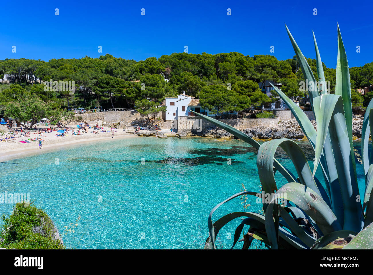 Cala Gat at Ratjada, Mallorca - beautiful beach and coast Stock Photo ...