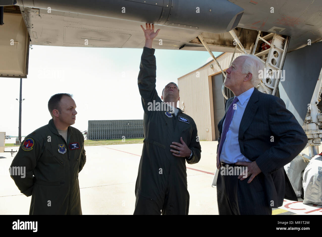 U.S. Air Force Maj. Justin Croteau, 9th Bomb Squadron chief of mobility ...
