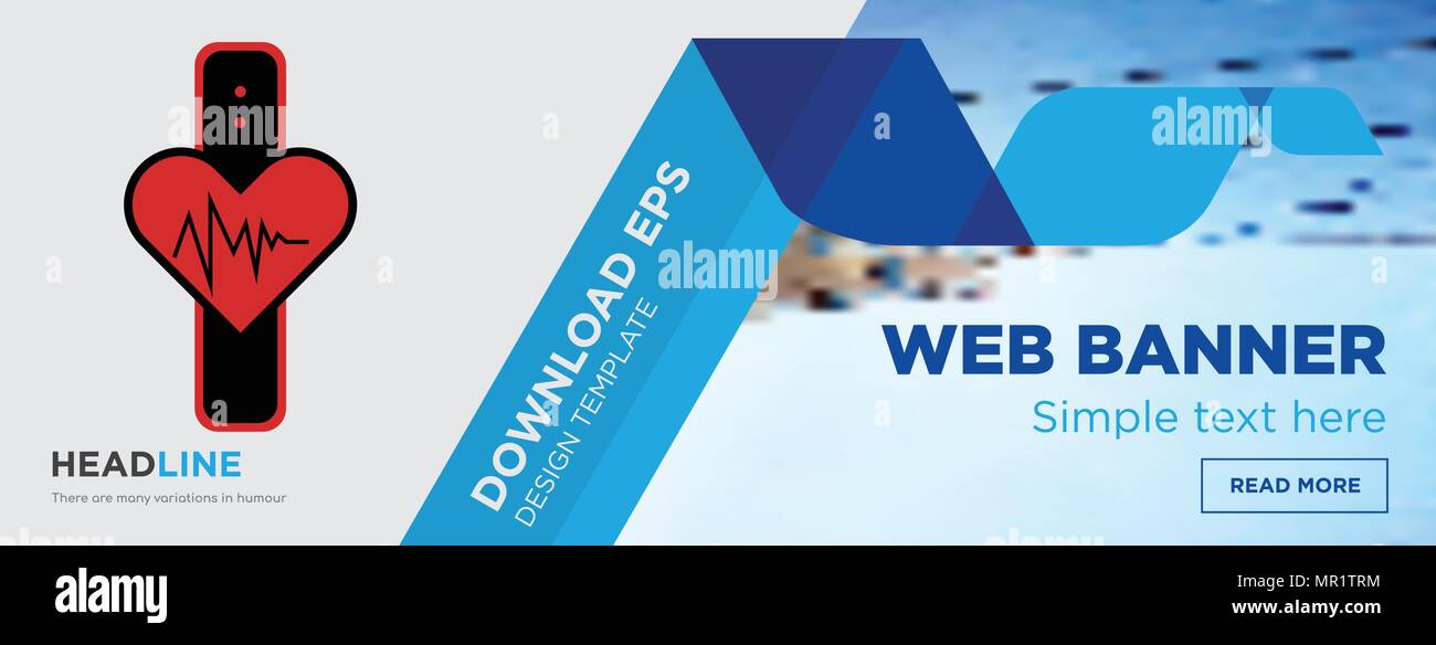 tracker concept horizontal webpage banner template design on abstract ...