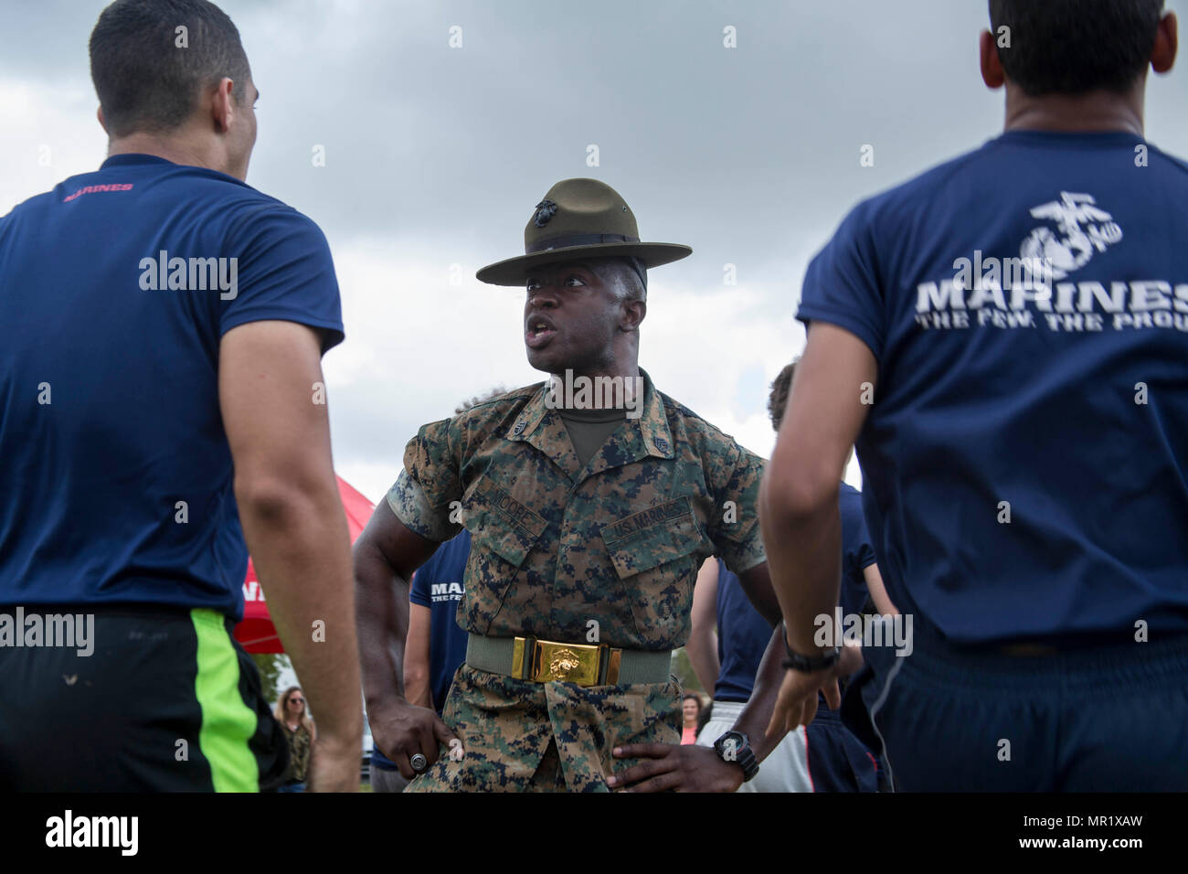 Staff Sergeant David E. Moore, a drill instructor with Recruit Training ...