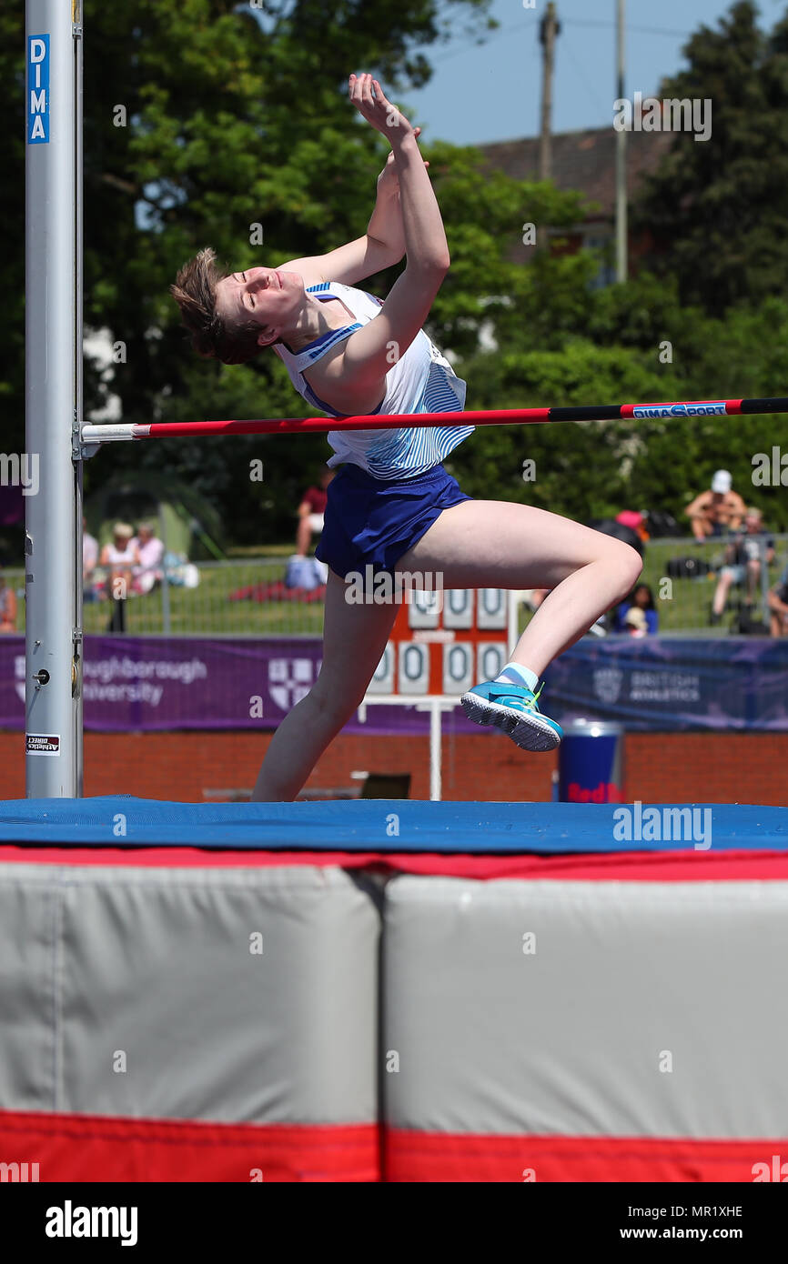 Loughborough, England, 20th, May, 2018. Abby Ward competing in the ...