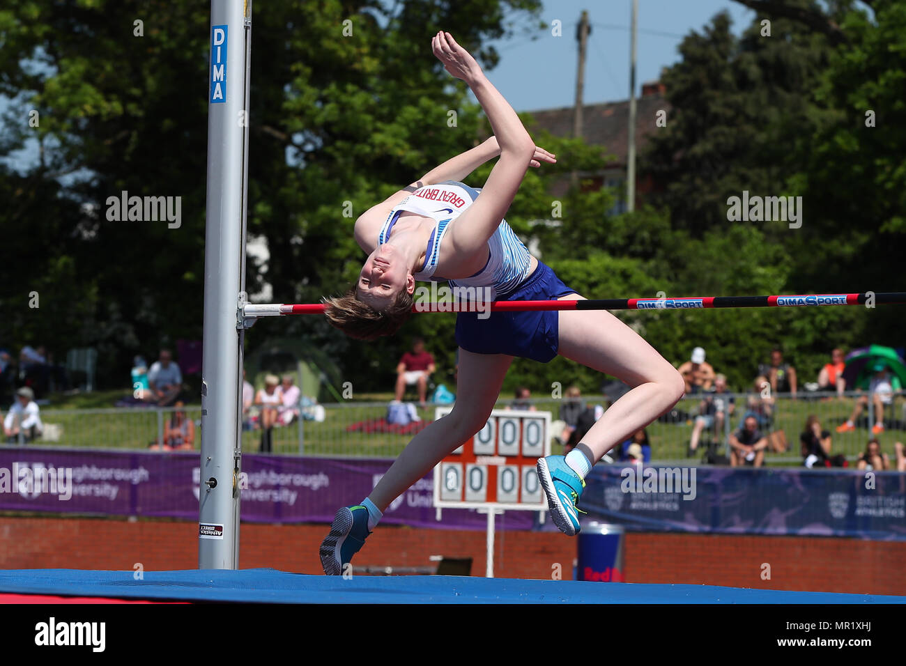 Loughborough, England, 20th, May, 2018. Abby Ward competing in the ...