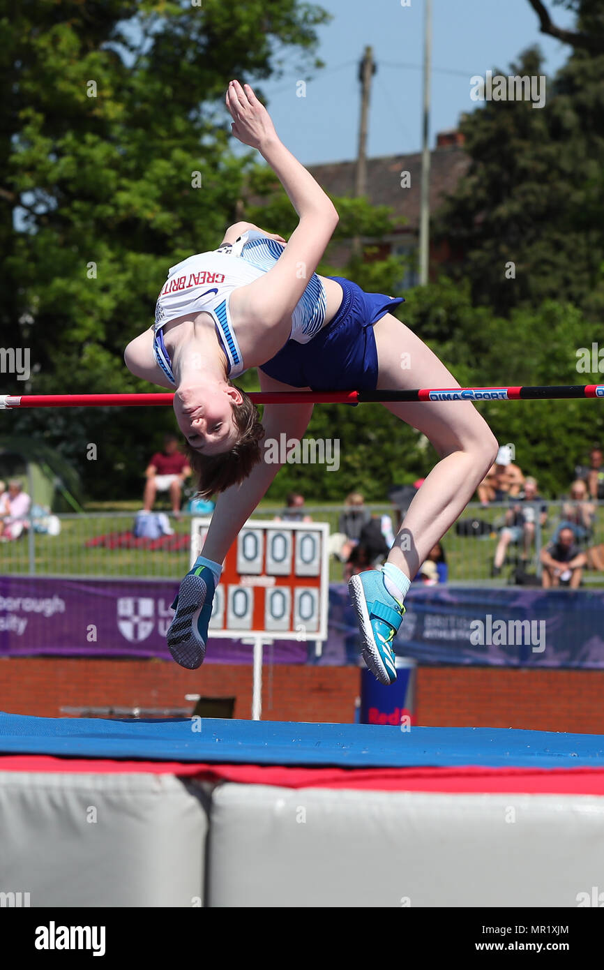 Loughborough, England, 20th, May, 2018. Abby Ward competing in the ...
