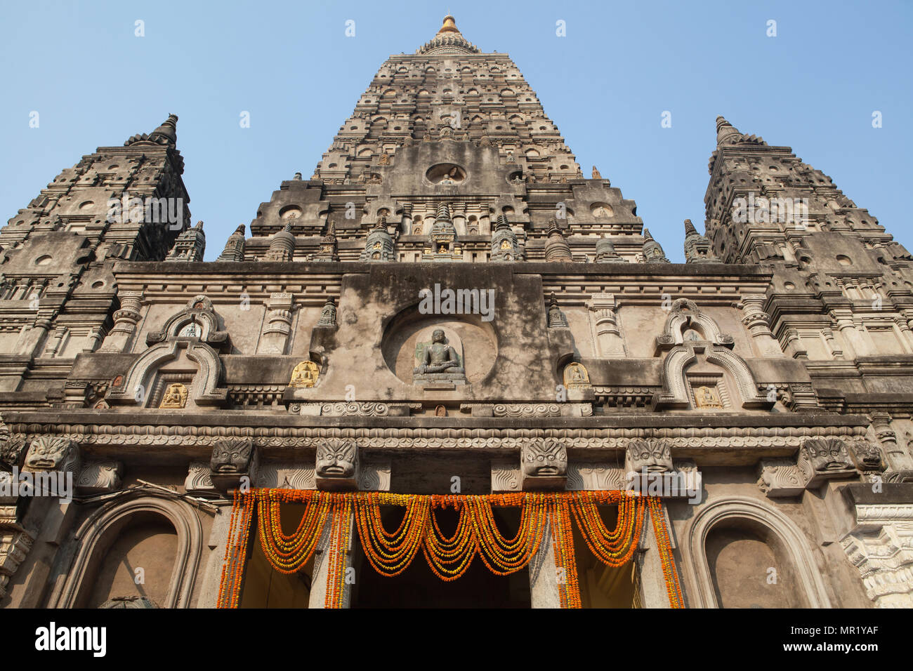 India, Bihar, Bodhgaya, The Mahabodhi Temple at Bodh Stock Photo - Alamy