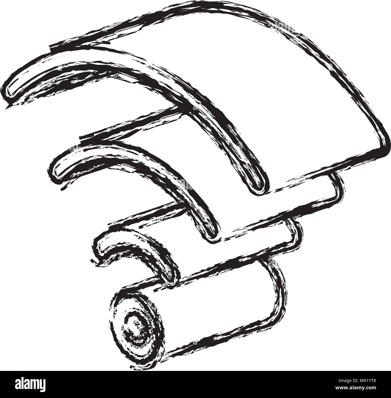 waves wifi signal area Stock Vector Image & Art - Alamy