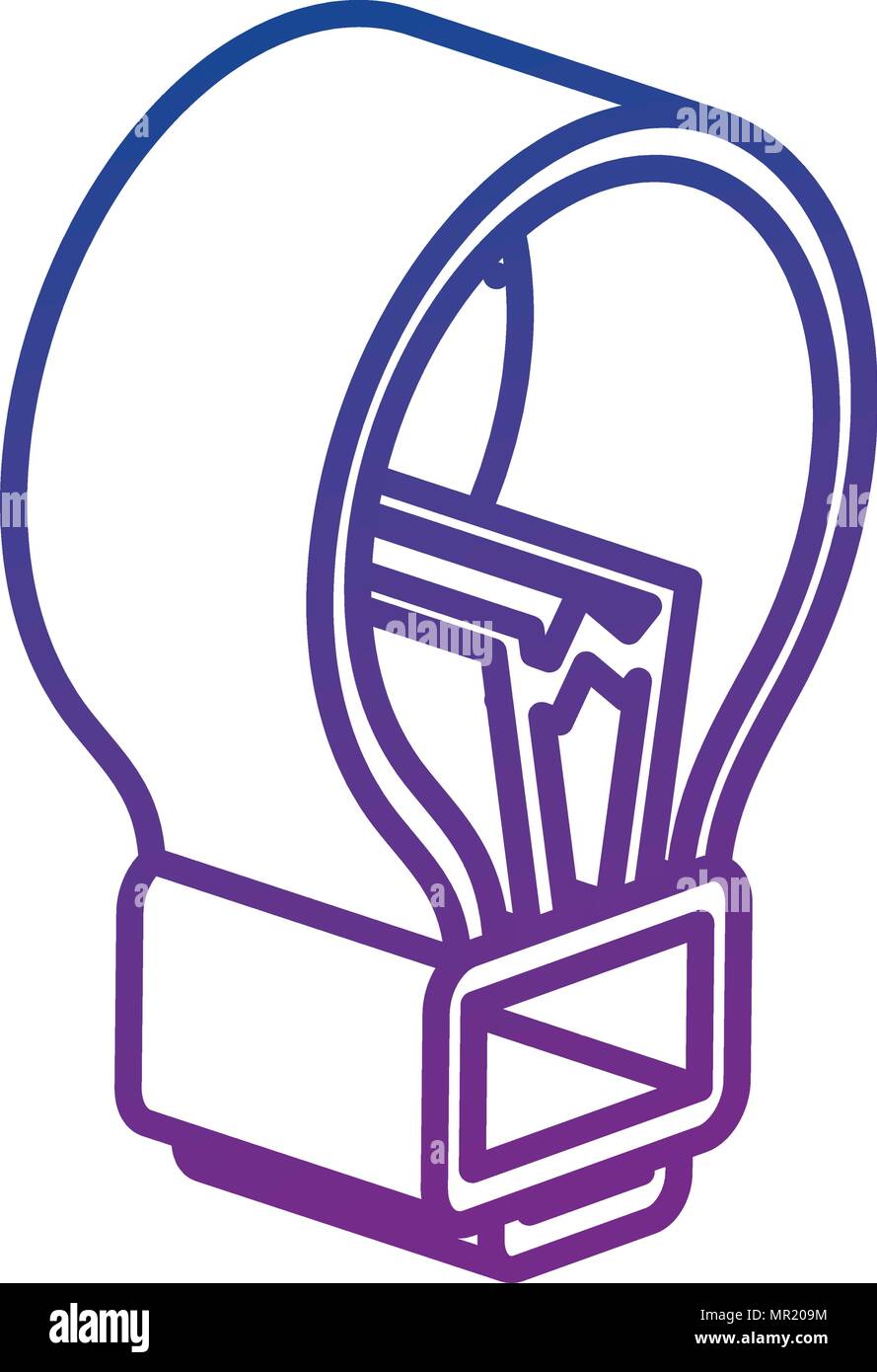 bulb light isometric icon Stock Vector Image & Art - Alamy