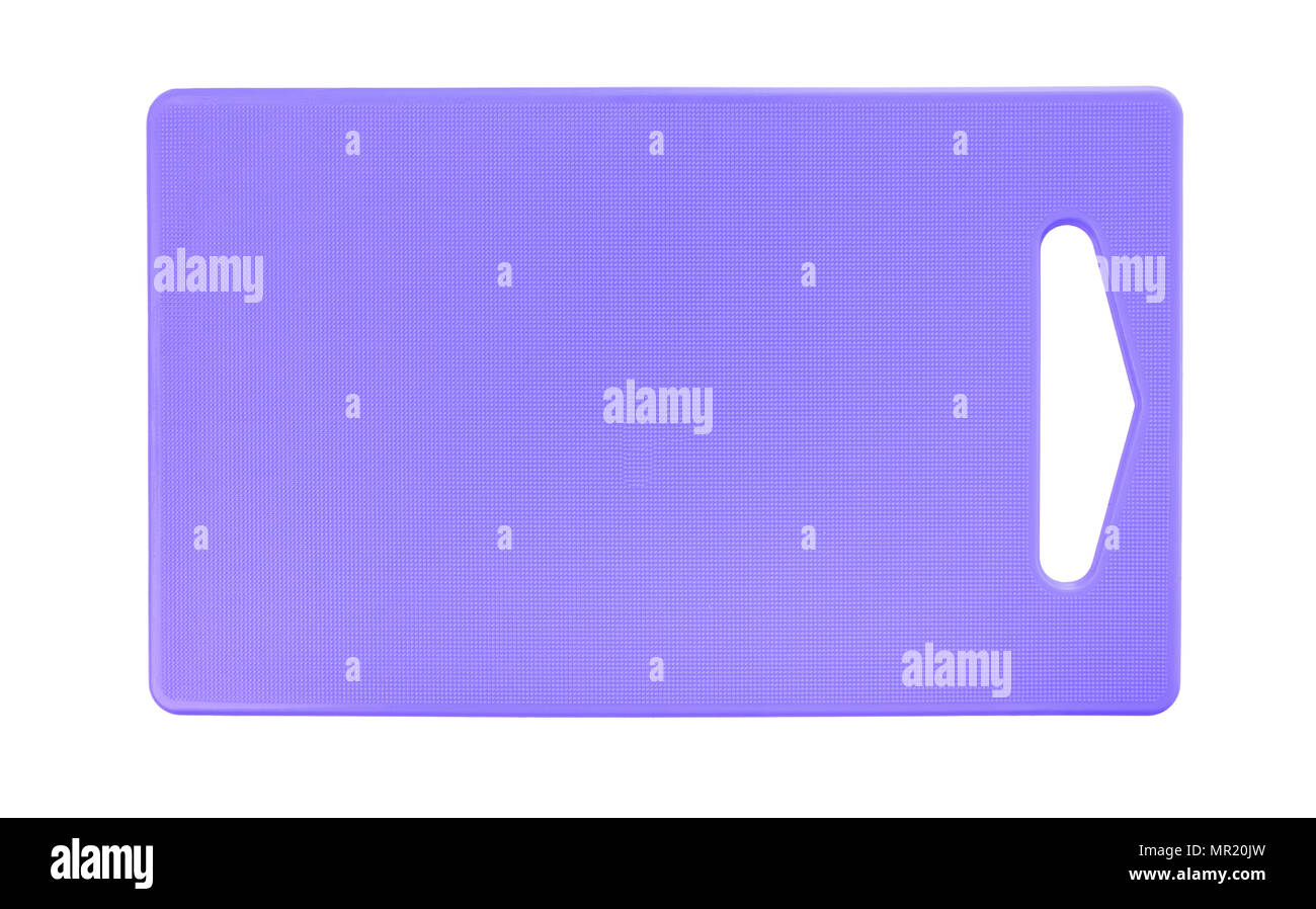 Plastic kitchen board. Isolated on white background Stock Photo - Alamy