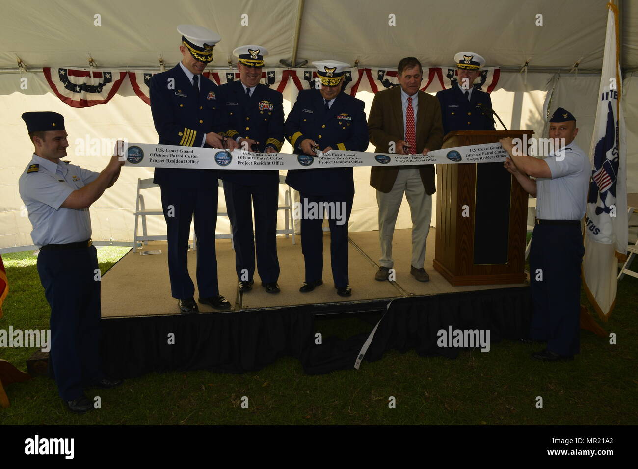 Coast Guard admiral, Michael J. Haycock, Capt. Thomas Remmers, Capt ...