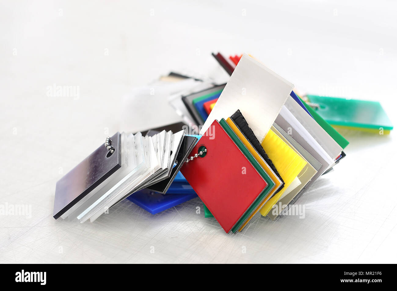 Color picker. Stencil of colored plexiglass Stock Photo - Alamy