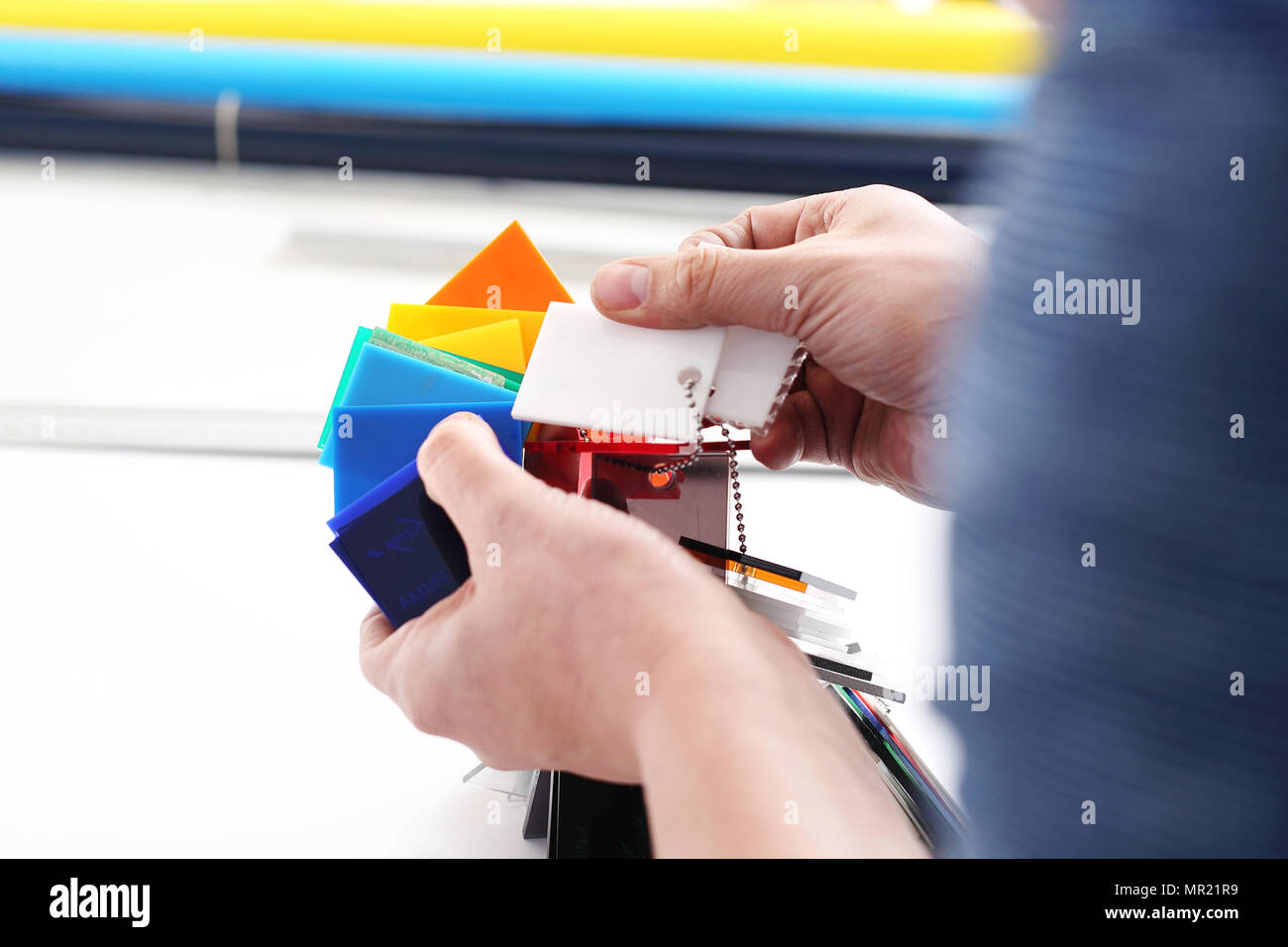 Man paint swatches hi-res stock photography and images - Alamy