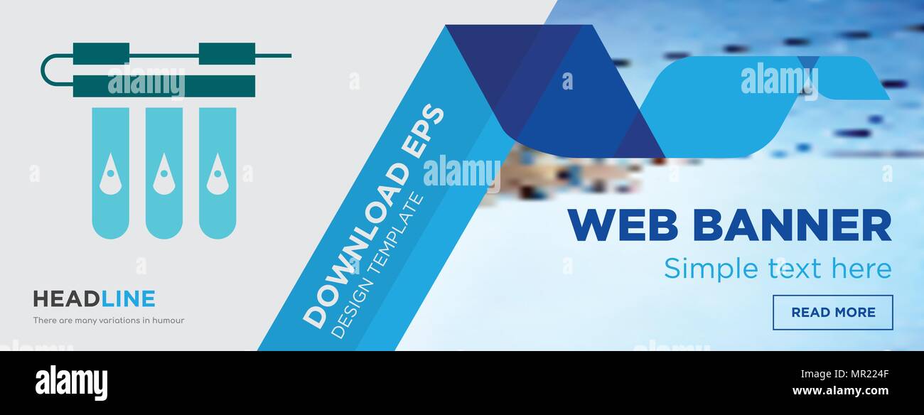 water filter concept horizontal webpage banner template design on ...