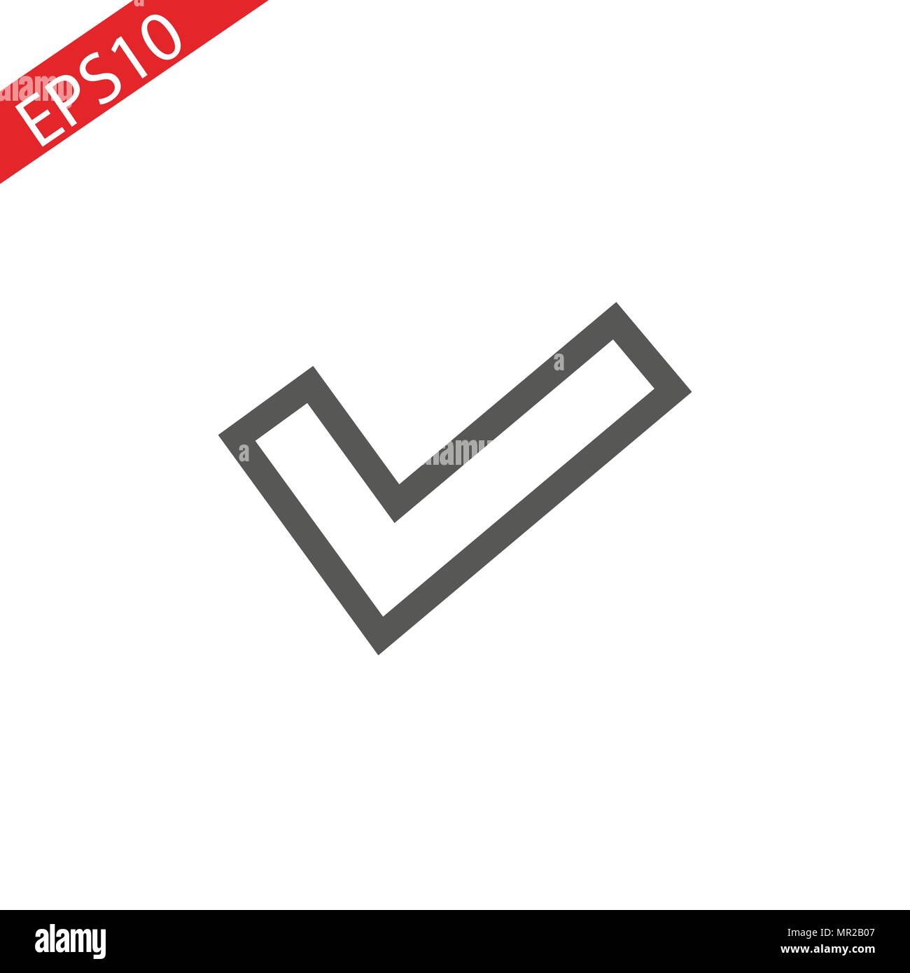 Tick icon simple accept sign vector approve illustration Stock Vector ...