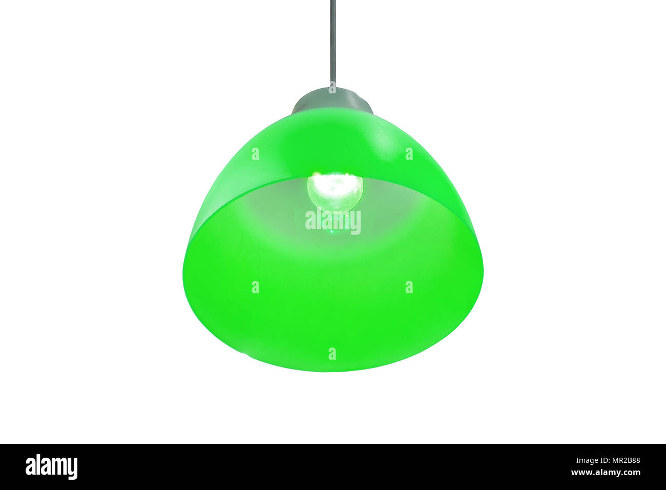 Isolated green pendant lamp or light graphic. Lamp isolated on white ...