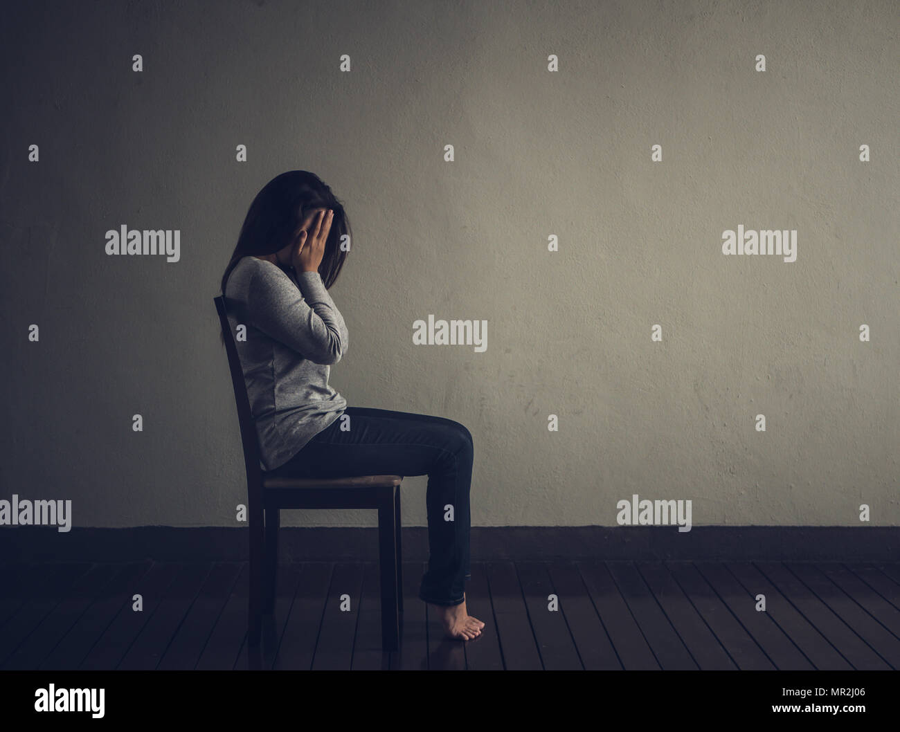 Loneliness concept single chair hi-res stock photography and images - Alamy